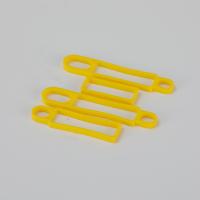 China Anti Static Cnc Machine Metal Parts Cnc Components Rubber Coated Yellow Lightweight for sale
