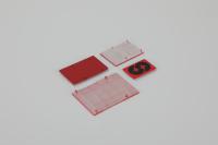 China Custom Red Stamped Parts Industrial Equipment Precision Stamped Metal Components Processing for sale