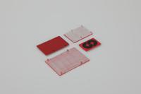China Custom Red Stamped Parts Industrial Equipment Precision Stamped Metal Components Processing for sale
