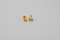 China Custom Gold Hollow Lathe Parts Fast Prototype Precision Cnc Turned Parts for sale