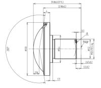 China 1.9mm F2.8 13MP 200° Ultra Wide Fisheye Lens M12 9G+IR Low Distortion for 1/1.6
