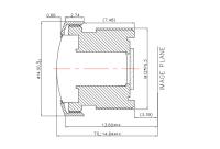 China 2.6mm F2.0 2MP 160° Ultra Wide M12 Lens 4 Full Glass Mini Compact for 1/2.7