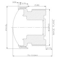 China 1.4mm F2.0 210° Ultra Wide Fisheye M12 Lens 6G All Glass for 1/2.8