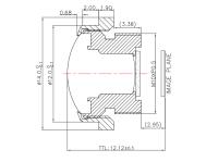 China 1.6mm F2.0 195° Ultra Wide Fisheye M10 Lens 6G+IR IP68 Waterproof 650nm IR Filter for 1/3.2