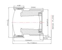 China 2.67mm F2.0 M12 Dashcam Lens 6G+IR IP69K Low CRA High Relative Illumination for 1/2.9