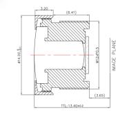 China 2.8mm F2.0 M12 Dash Cam Lens IP68 Waterproof 4G+IR 146° Wide Angle for 1/3