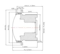 China 1.37mm F2.0 IP67 Waterproof M12 Super Fisheye Lens 192° Ultra‑Large FOV 9G+IR for 1/1.8