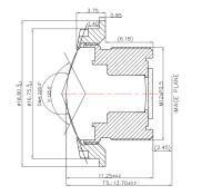 China 1.37mm F2.0 IP68 Waterproof M12 Super Fisheye Lens 192° Ultra‑Large FOV 9G+IR for 1/1.8