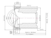 China 2.39mm F2.0 M12 5MP Automotive Surround View Lens 162° DFOV 6G+IR IP68 Waterproof 75% Relative Illumination for 1/3