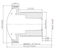 China 5MP All‑Glass M12 Fisheye Lens 185° Ultra‑Wide Panorama Low CRA  Short Focus for 360° Panoramic Surveillance Camera for sale