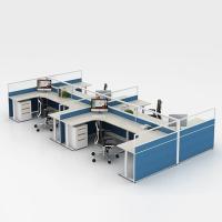 China 8 Seater Office Workstation Desks Thickness 25mm Modular Cubicle Workstation for sale