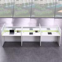 China Cubicle Office Workstation Desks Call Center 2400mm 4 Person Workstation Table for sale