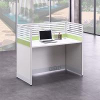 China Cubicle Office Workstation Desks Call Center 2400mm 4 Person Workstation Table for sale