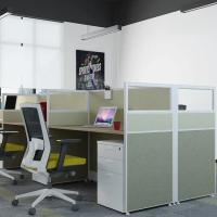 China Modern 4 Person Workstation Aluminum Materials With Partition for sale