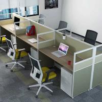 China Modern 4 Person Workstation Aluminum Materials With Partition for sale