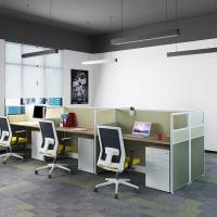 China Modern 4 Person Workstation Aluminum Materials With Partition for sale