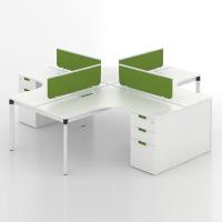 China 120 Degree Office Workstation Desks Table 25mm 4 Seater Workstation for sale