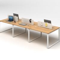 China Melamine Board Office Workstation Desks Furniture 6 Seater 3600mm for sale