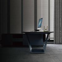 China Black Executive Office Desks Depth 900mm Melamine Board With PVC Edging for sale