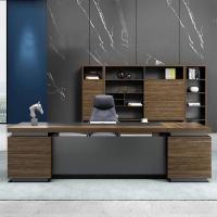 China 2 Meters 50mm Executive Office Desks CEO Desk L Shape With Side Cabinet for sale