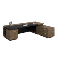 China 2 Meters 50mm Executive Office Desks CEO Desk L Shape With Side Cabinet for sale