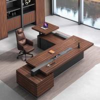 China Thickness 50mm Executive Writing Desk Melamine Modern CEO Office Desk for sale