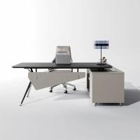 China Side Cabinet Grey Executive Desk Width 1800mm Customized Manager Office Desk for sale