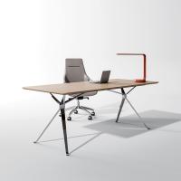 China Side Cabinet Grey Executive Desk Width 1800mm Customized Manager Office Desk for sale