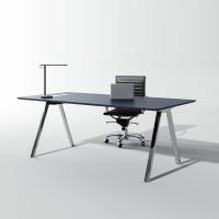 China Metal Frame ISO Office Executive Table Simple Layer White Executive Desk for sale