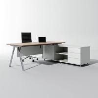 China Metal Frame ISO Office Executive Table Simple Layer White Executive Desk for sale