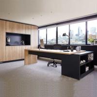 China Length 2.2M Executive Office Desks Modern Wooden With Pvc Edging for sale