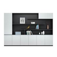China 79 Inch Office Wooden Filing Cabinets White OEM 5 Door Storage Cabinet for sale
