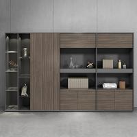 China 87 Inch Executive Office Wooden Filing Cabinets With Wardrobe for sale