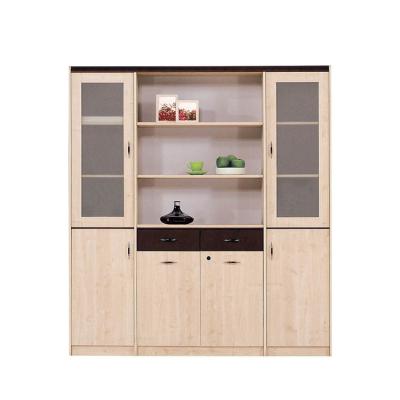 China Tall Glass Wooden Lockable Filing Cabinet Modern Scratch Resistant for sale