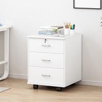 China 16 Inch Office Wooden Filing Cabinets Rolling White File Cabinet for sale
