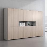 China 31 Inch Office Storage Cupboard 4 Layers Oak Color With E1 Melamine Board for sale