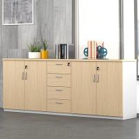 China 47 Inch Office Wooden Filing Cabinets 2 Door Bookcase With Lock for sale