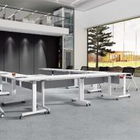 China Durable Office Meeting Desk Foldable White Conference Room Table for sale