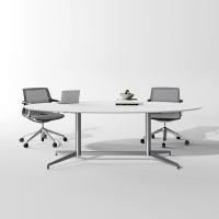 China 70.8 Incn Office Conference Table 4 Person Oval Boardroom Table for sale