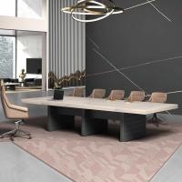 China 8 Seater Office Meeting Room Table Dark Grey OEM For Business Premises for sale