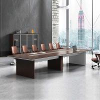 China 8 Seater Office Meeting Room Table Dark Grey OEM For Business Premises for sale