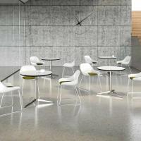 China W600mm Round Conference Table Small Wooden Meeting Desk With Y Shape Leg for sale