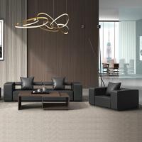 China 3 Seat Office Furniture Sofa Lounge Set Black Leather Modular for sale