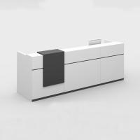 China 1100Hmm White Office Reception Desk 78.7 Inch With Reception Counter for sale
