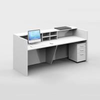 China 1100Hmm White Office Reception Desk 78.7 Inch With Reception Counter for sale