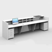 China 1100Hmm White Office Reception Desk 78.7 Inch With Reception Counter for sale