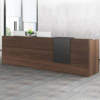 China Salon Front Office Reception Desk Modern Style With Melamine Panel for sale