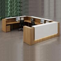 China Salon Front Office Reception Desk Modern Style With Melamine Panel for sale