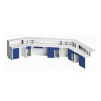 China White Counter Office Reception Desk Hospital Front For Clinic for sale