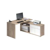 China L Shape Home Office Desk Wooden MDF MFC Customized Color With Cabinet for sale